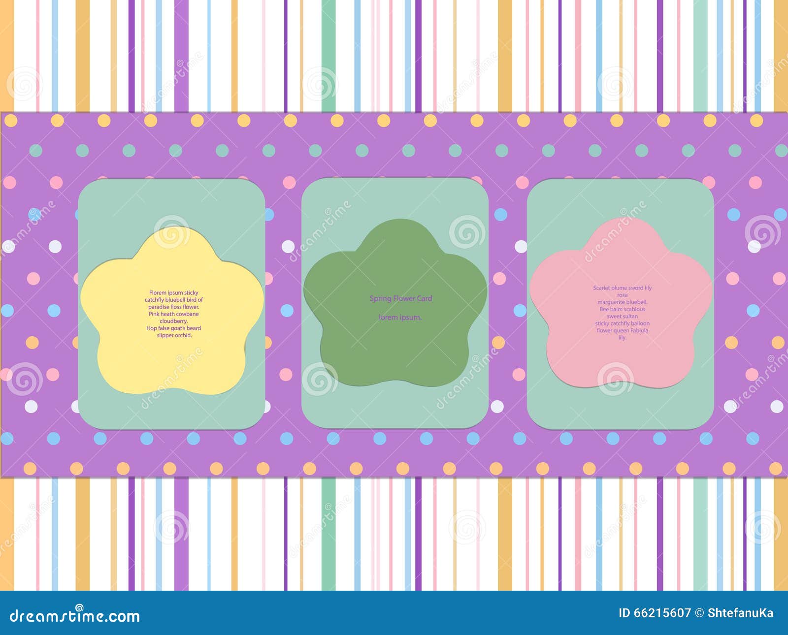 Color Postcard Spring on the Vintage Background. Material Design Stock ...