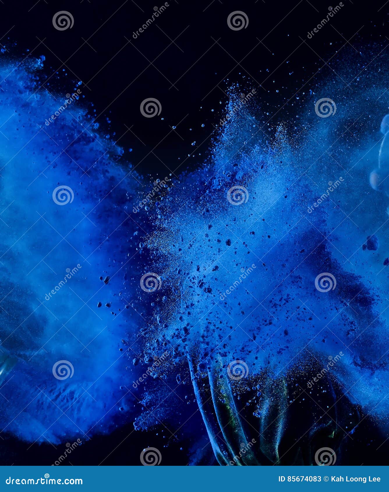 Color Powder Exploded, Isolated on Control Environment. Stock Image ...