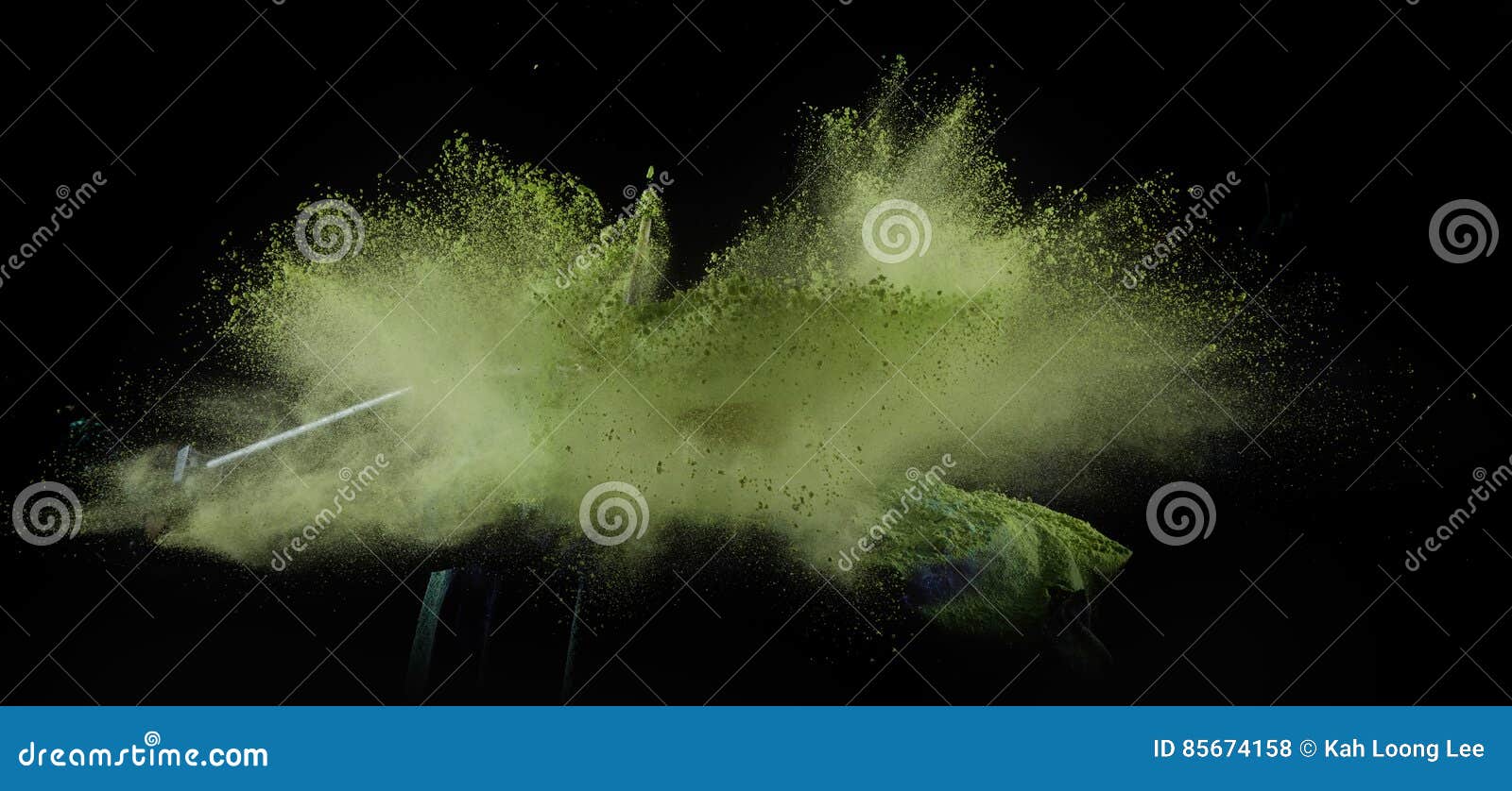 Color Powder Exploded, Isolated on Control Environment. Stock Photo ...