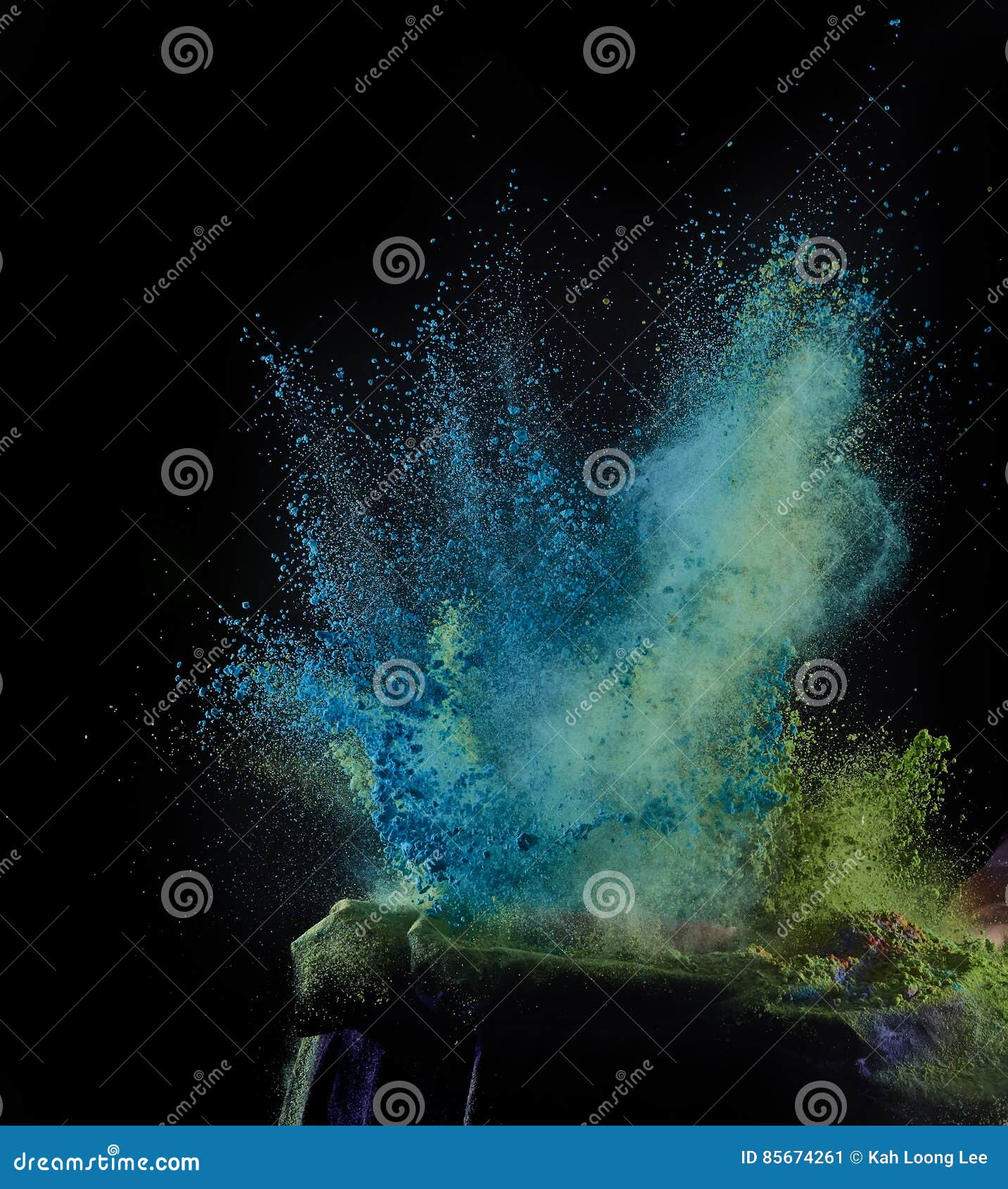 Color Powder Exploded, Isolated on Control Environment. Stock Image ...