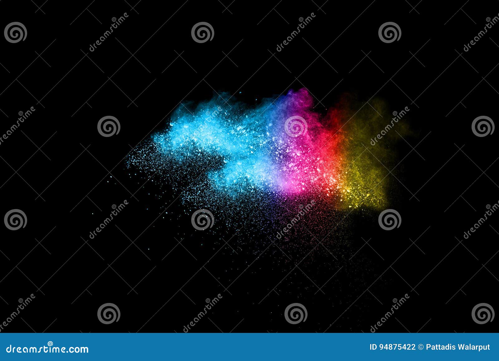 Color powder explosion stock photo. Image of glowing - 94875422