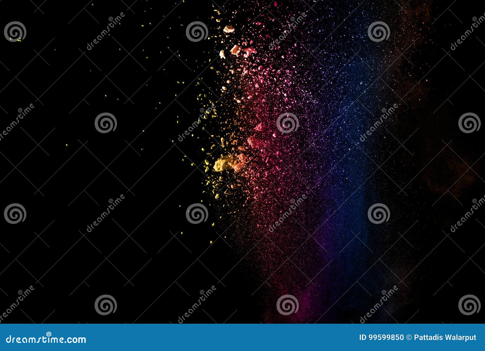 Color Powder Explosion on Black Background Stock Photo - Image of ...