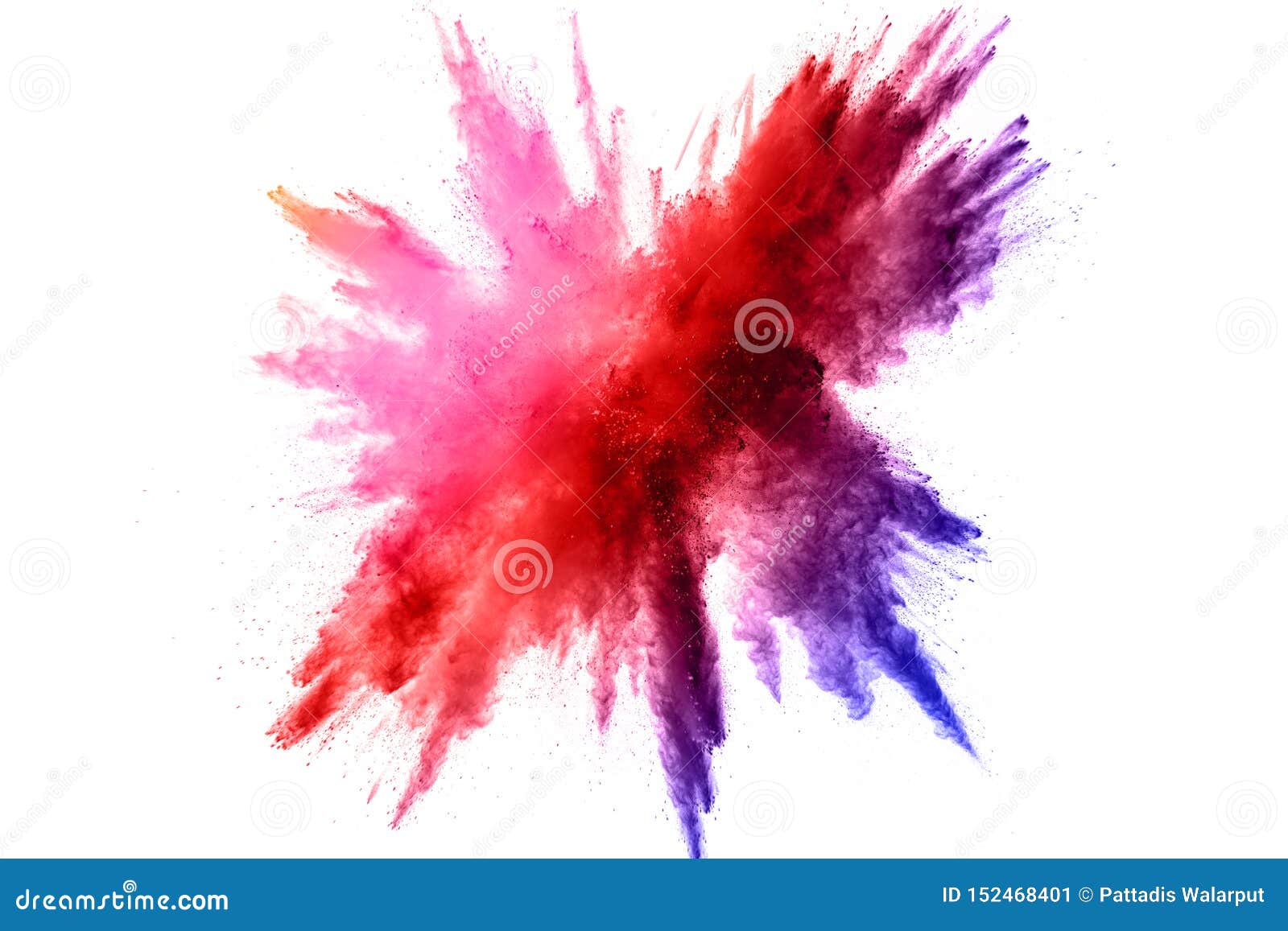 Color Powder Exploded, Isolated On Control Environment. Royalty-Free ...