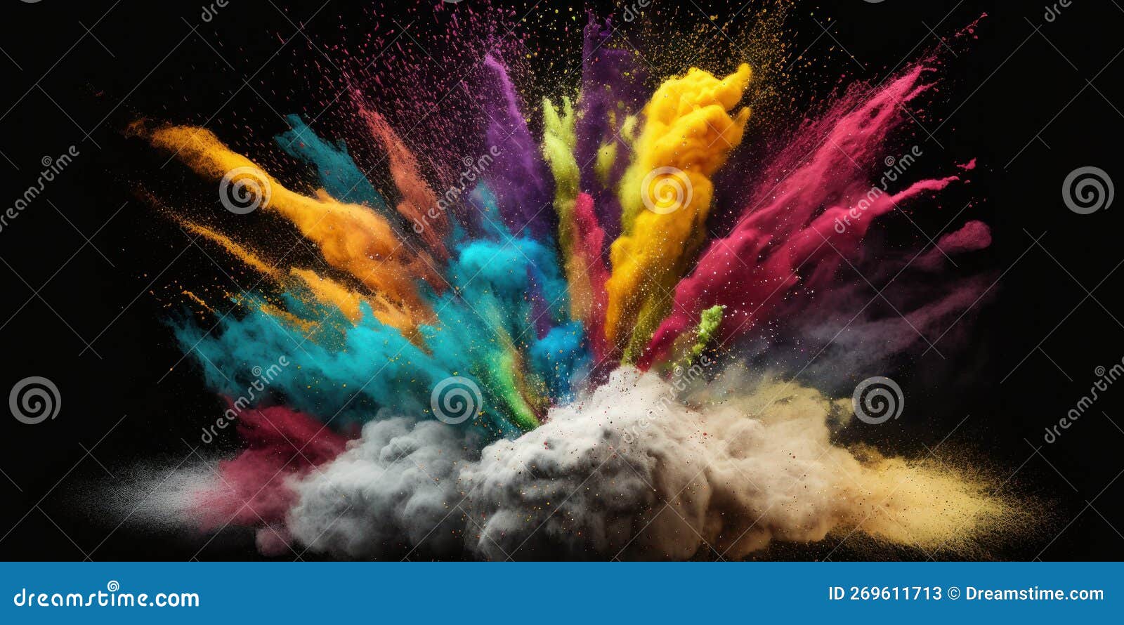 Color Powder Explosion. Color Explosion. Happy Holi. Stock Illustration ...