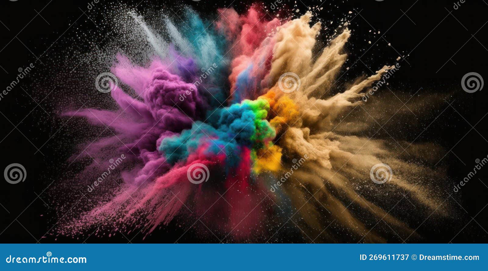 Color Powder Explosion. Color Explosion. Happy Holi. Stock Illustration ...