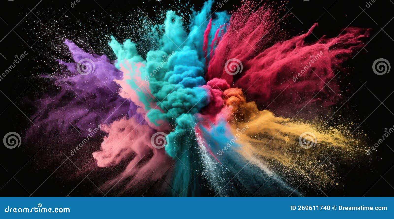 Color Powder Explosion. Color Explosion. Happy Holi. Stock Illustration ...