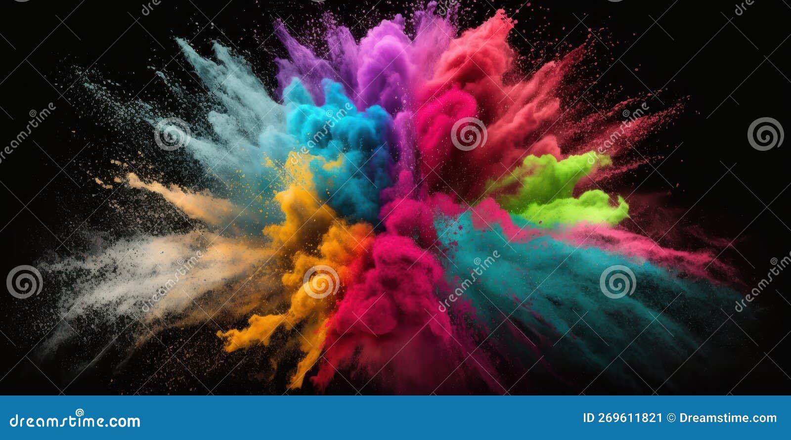 Color Powder Explosion. Color Explosion. Happy Holi. Stock Illustration ...