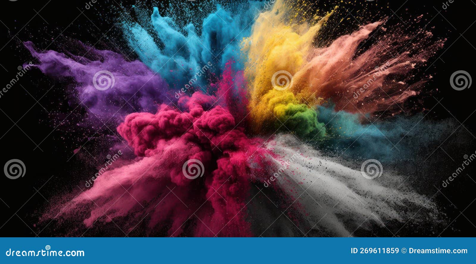 Color Powder Explosion. Color Explosion. Happy Holi. Stock Illustration ...