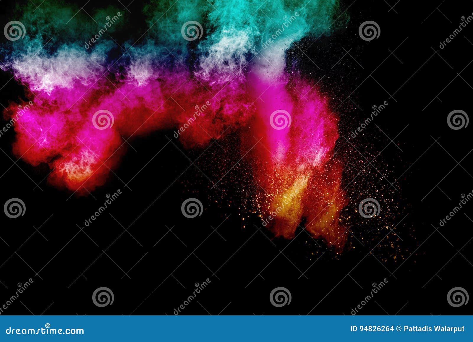 Color powder splatted stock photo. Image of fume, black - 94826264