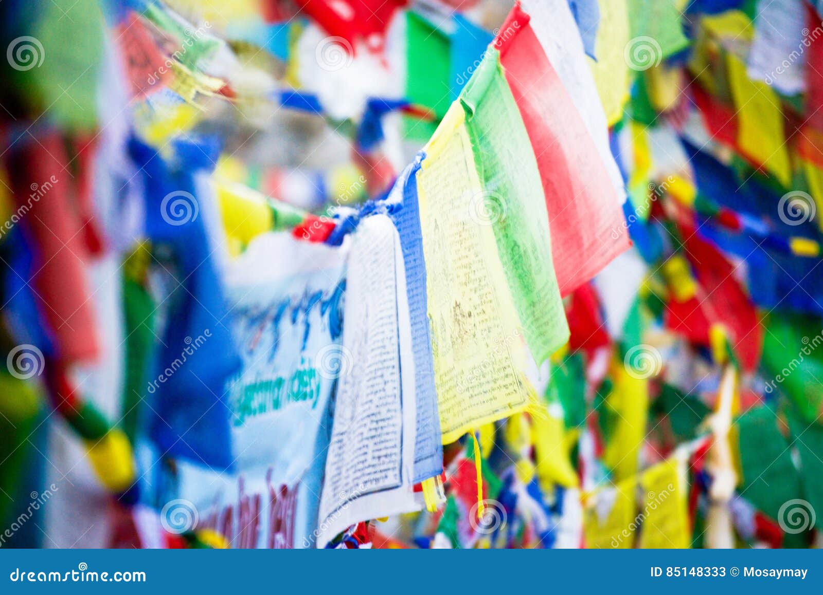 Color Prayer Flags on Top of Annapurna Base Camp Stock Image - Image of ...