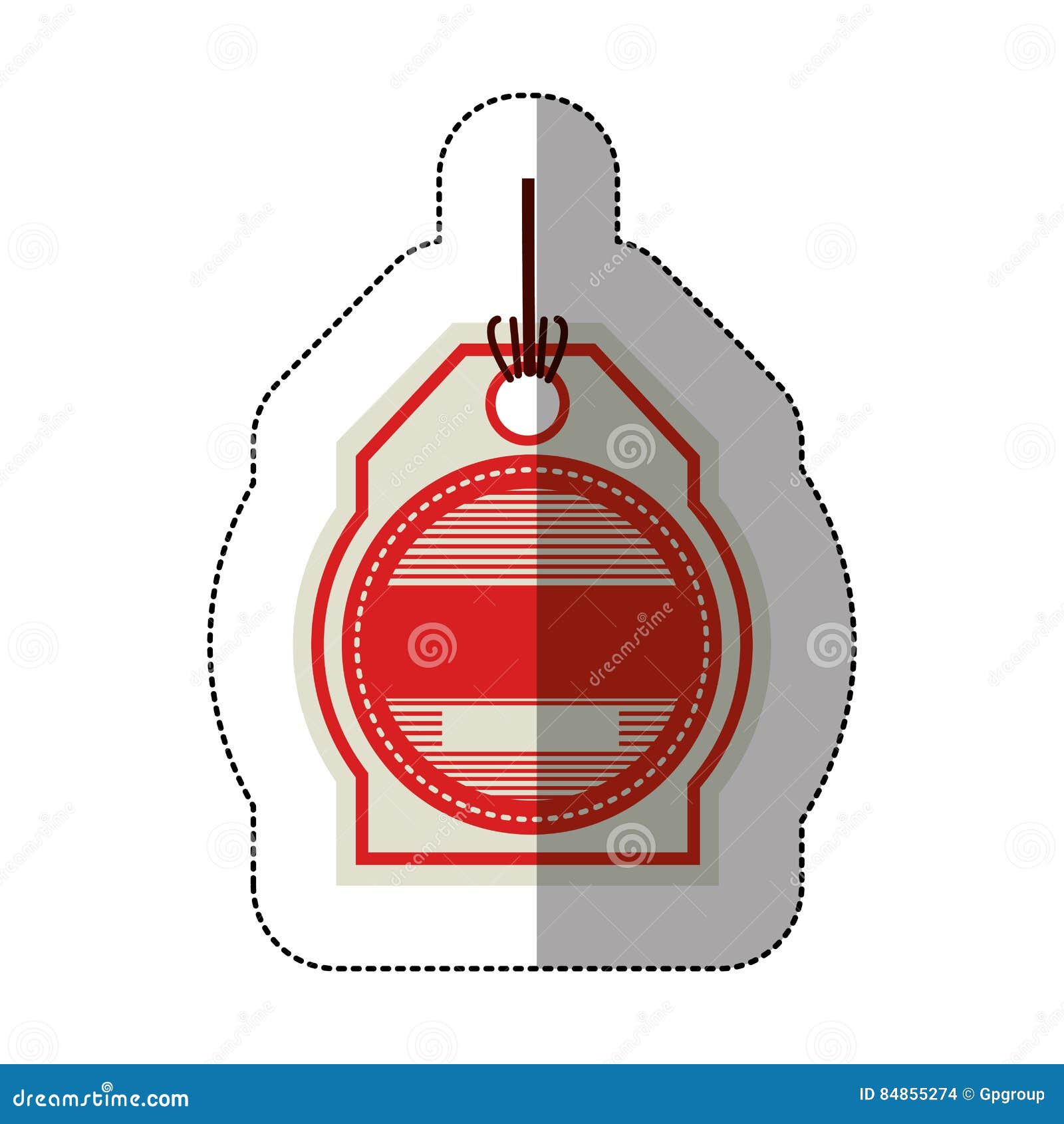 Color Price Tag Sticker with Middle Shadow with Red Background Circle ...