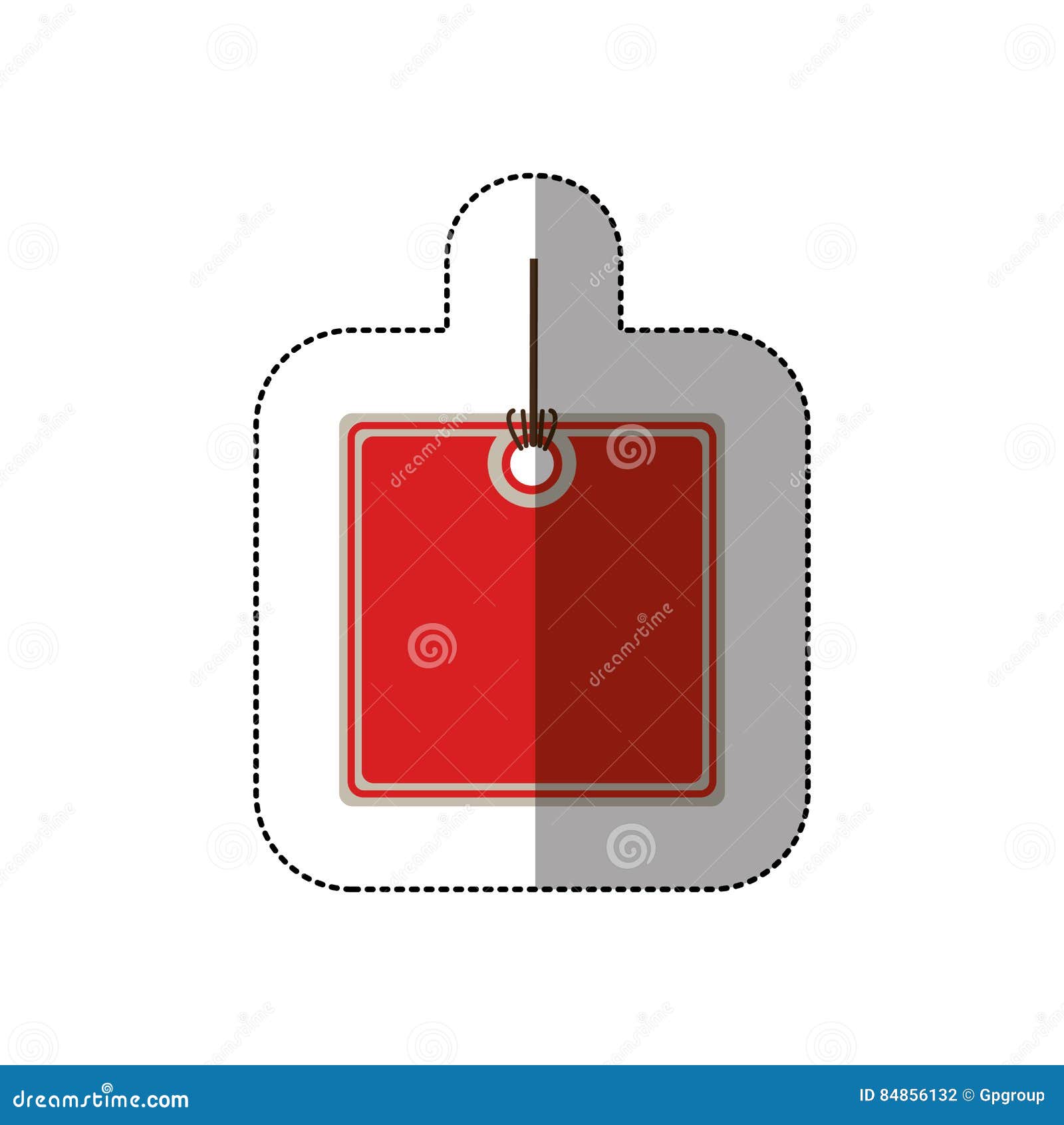 Color Price Tag Sticker with Middle Shadow with Square Shape Stock ...
