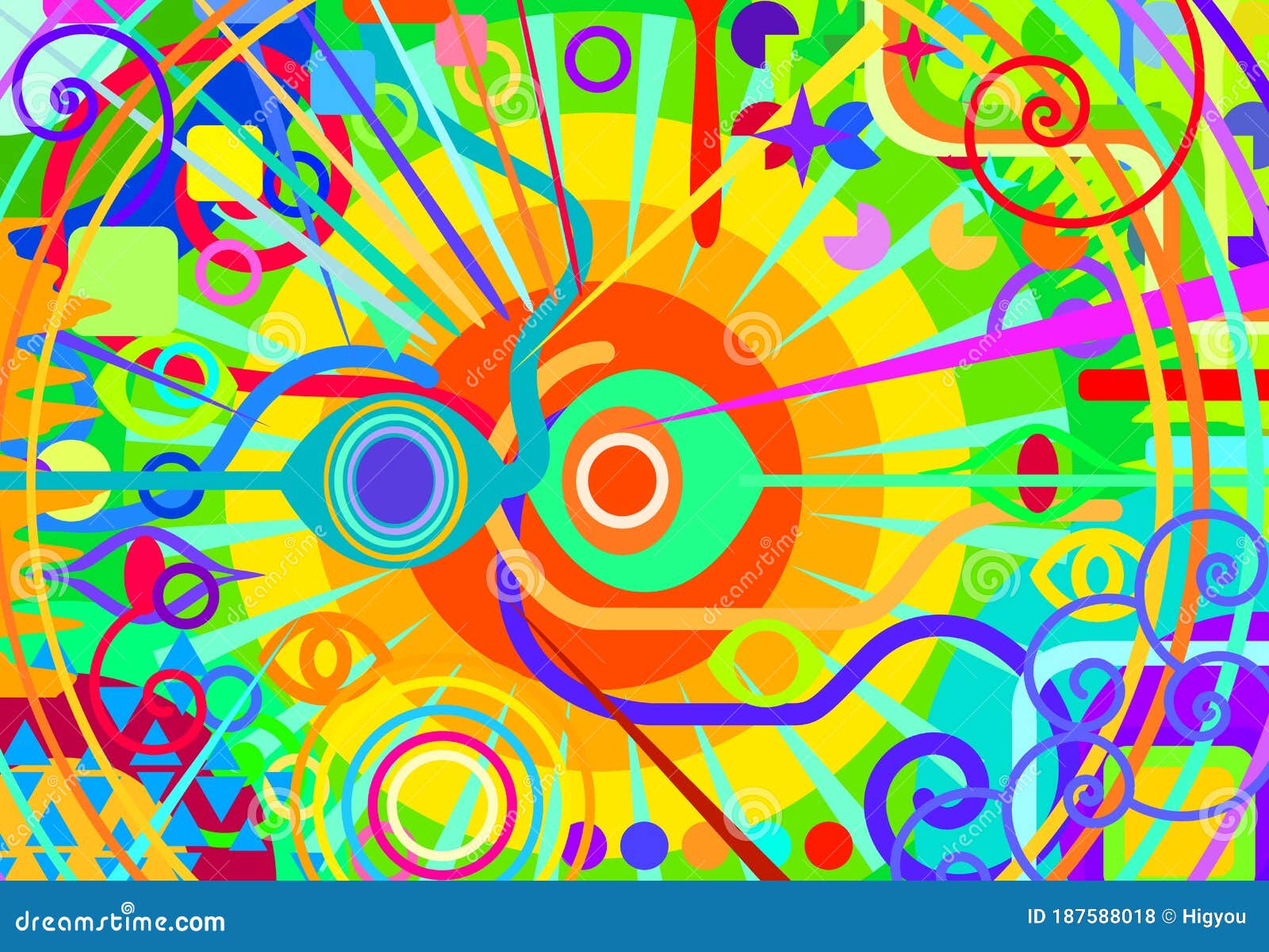 Color Primary Abstract, Hypnosis Stock Vector - Illustration of ...