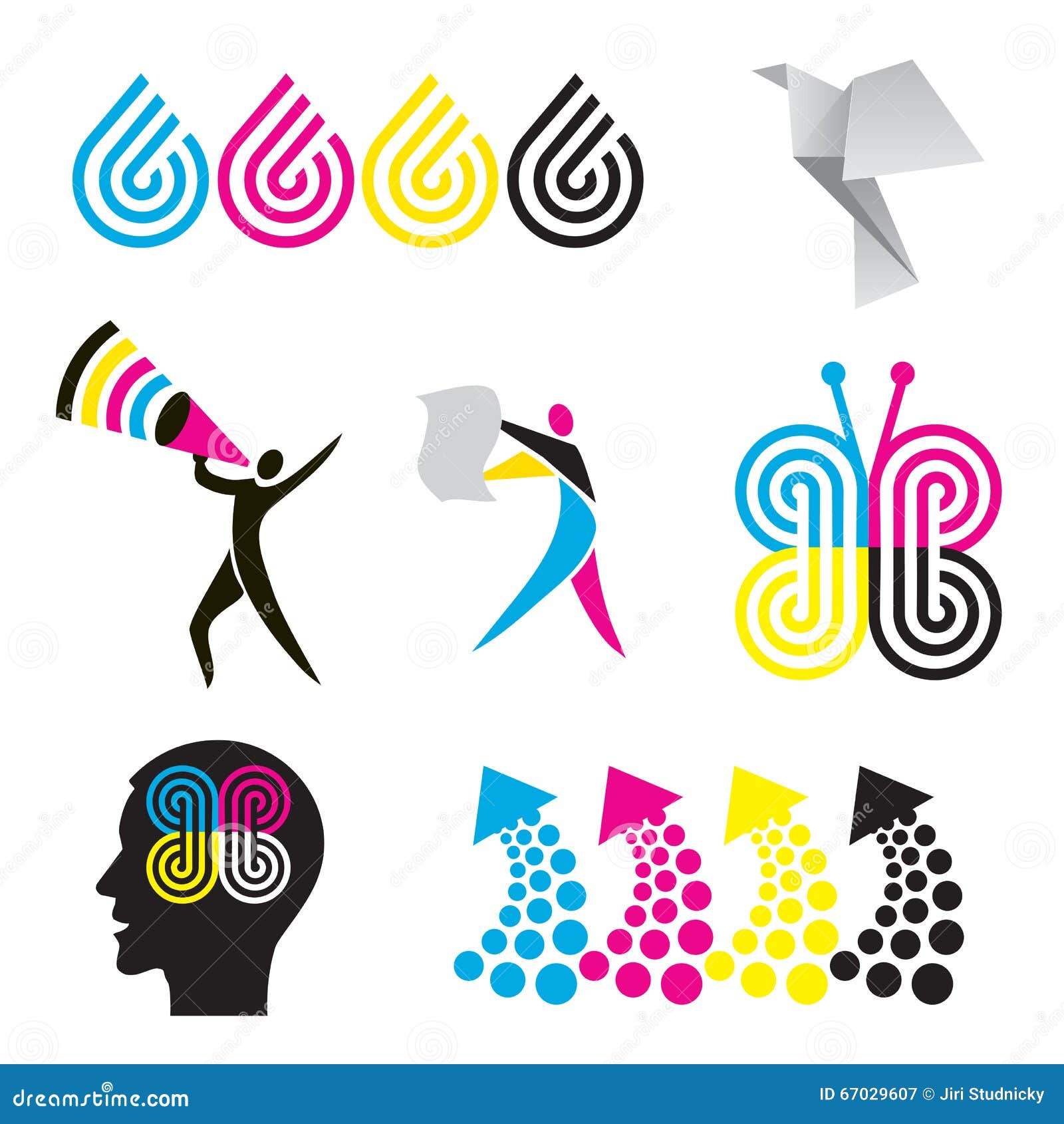 Color Print Design Elements Stock Vector - Illustration of colour ...