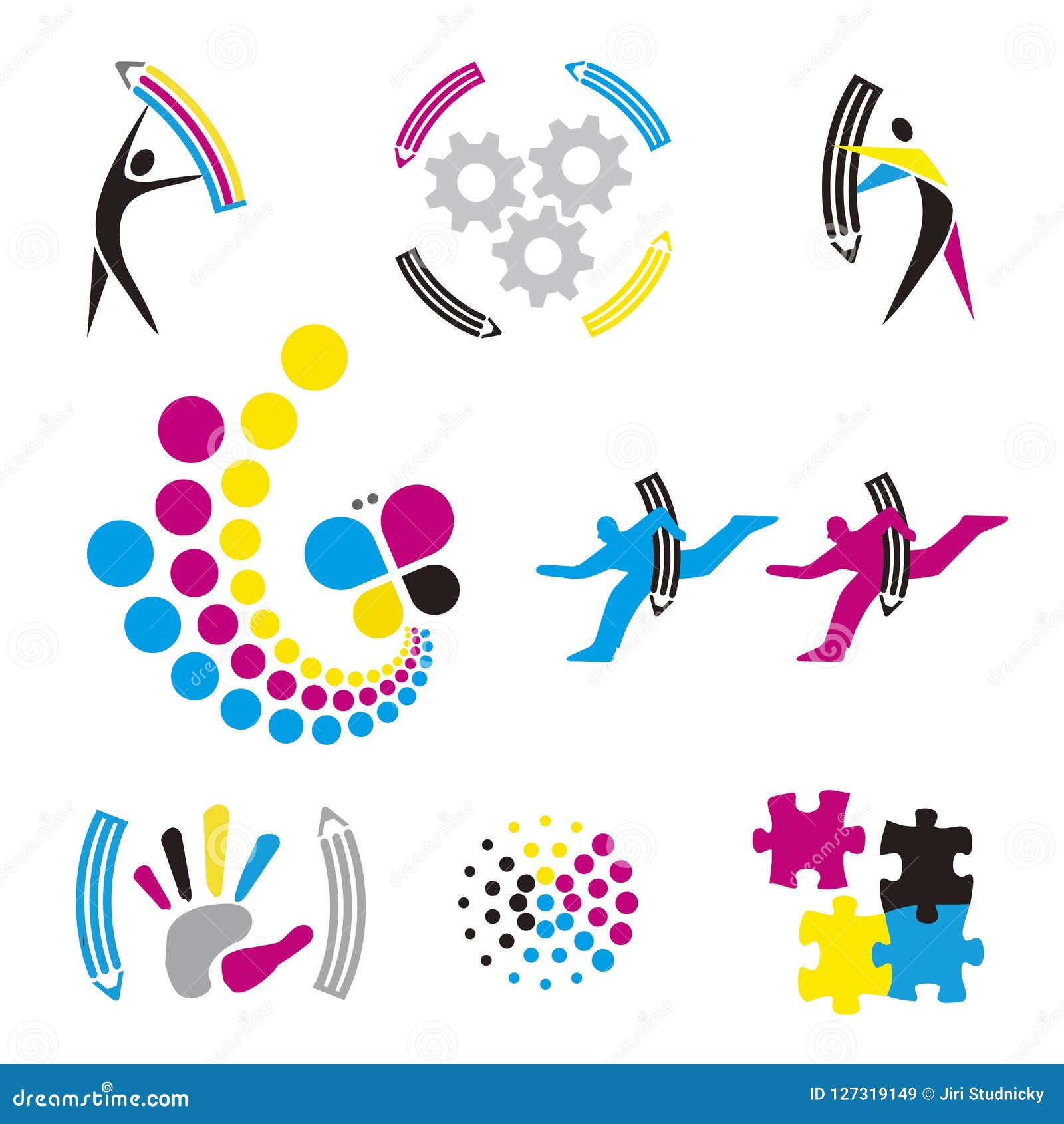 Color Print, Graphic Design Icons. Stock Vector - Illustration of ...