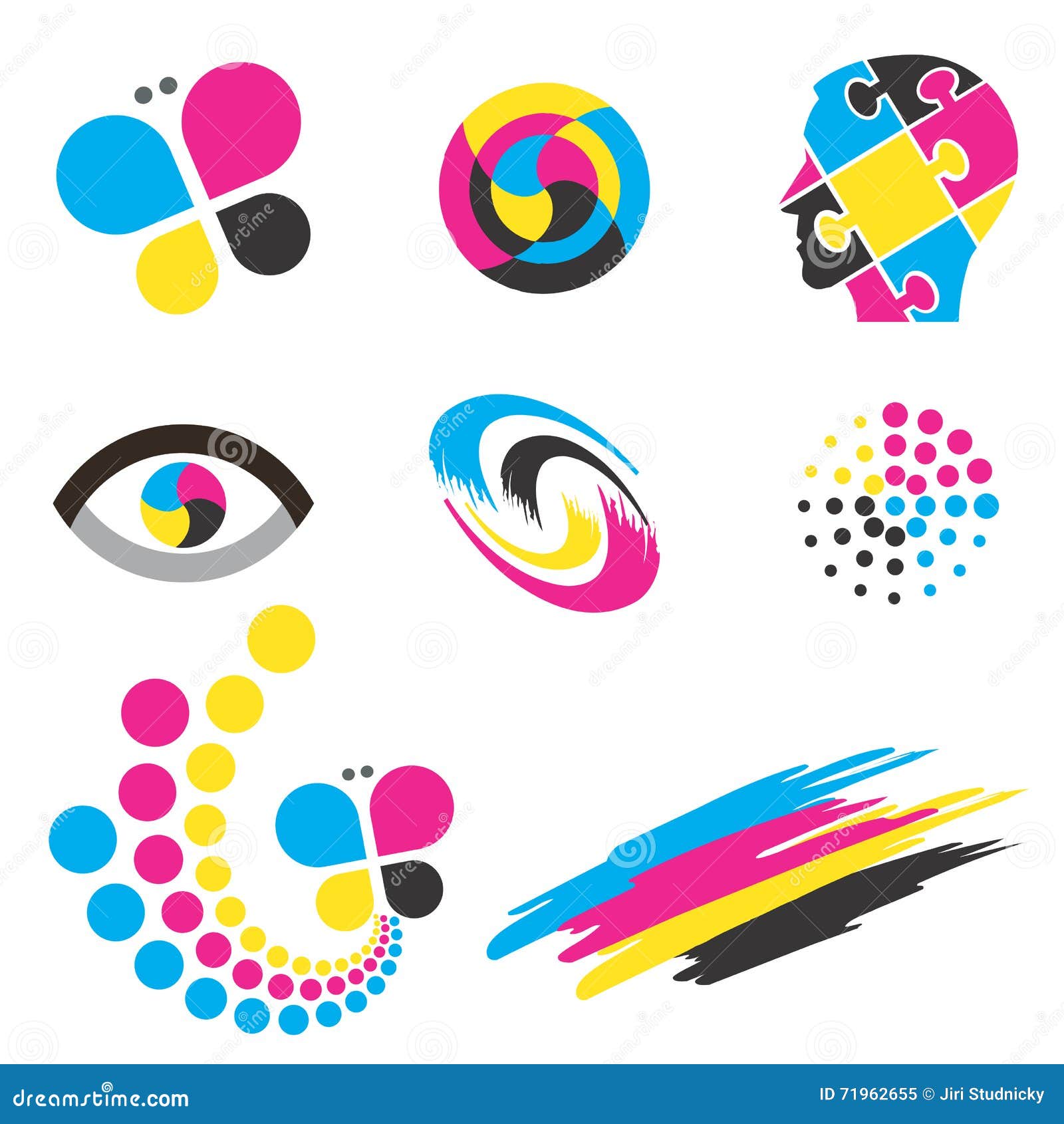 Color print icons. stock vector. Illustration of available - 71962655