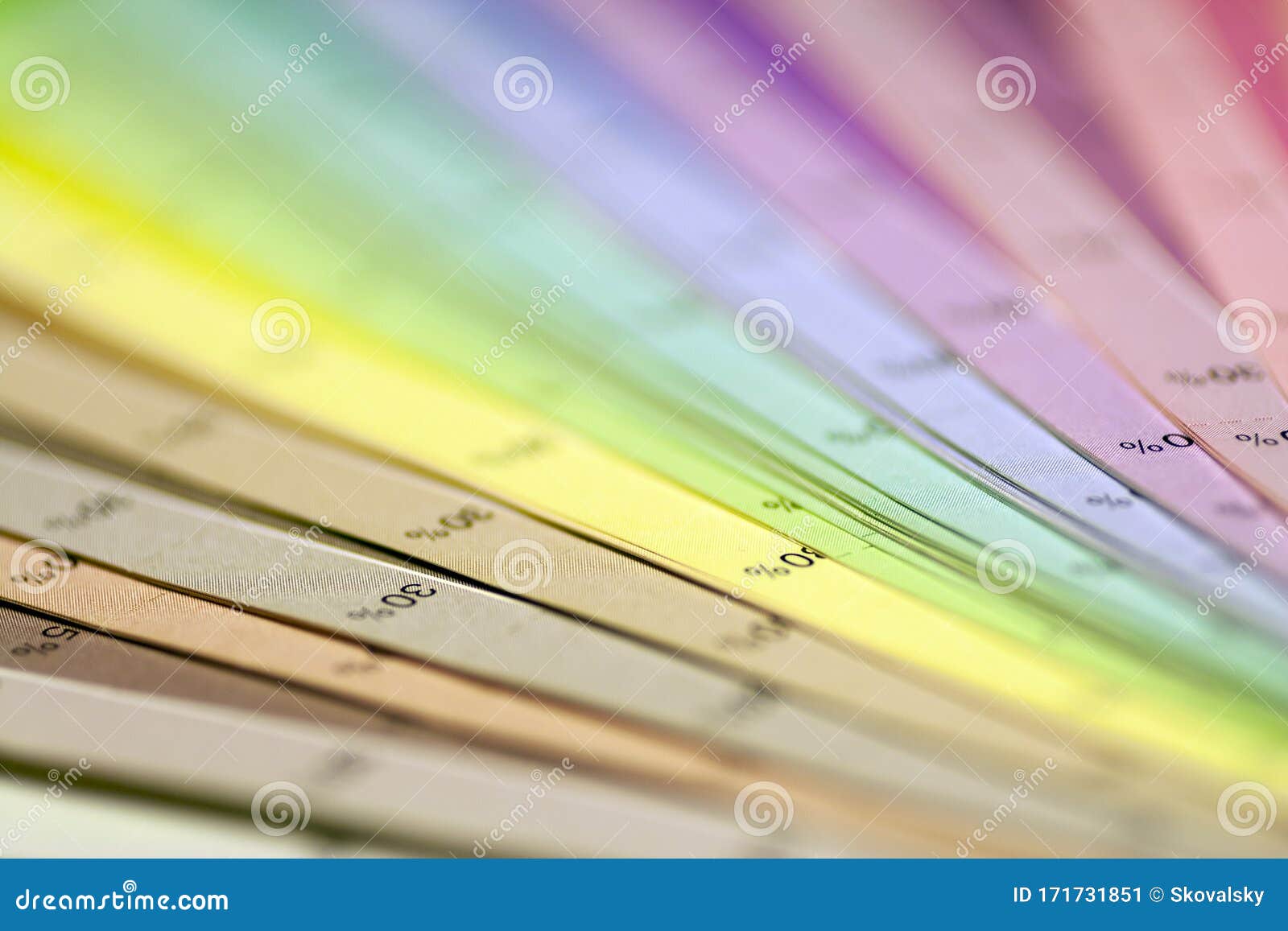 Color Print of Pantone Statistics Offset Scale Stock Image - Image of ...