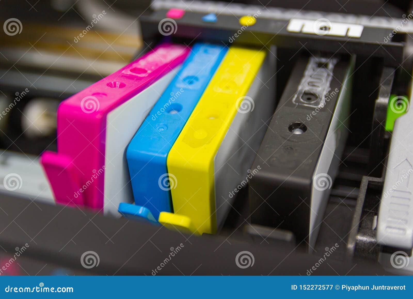The Color Printer Inkjet Cartridge Stock Image - Image of equipment ...