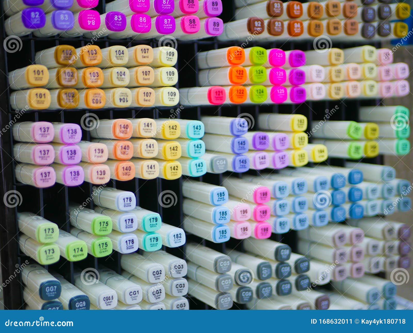 Color Probes. a Selection of Numbered Color Probes for Painting Stock ...
