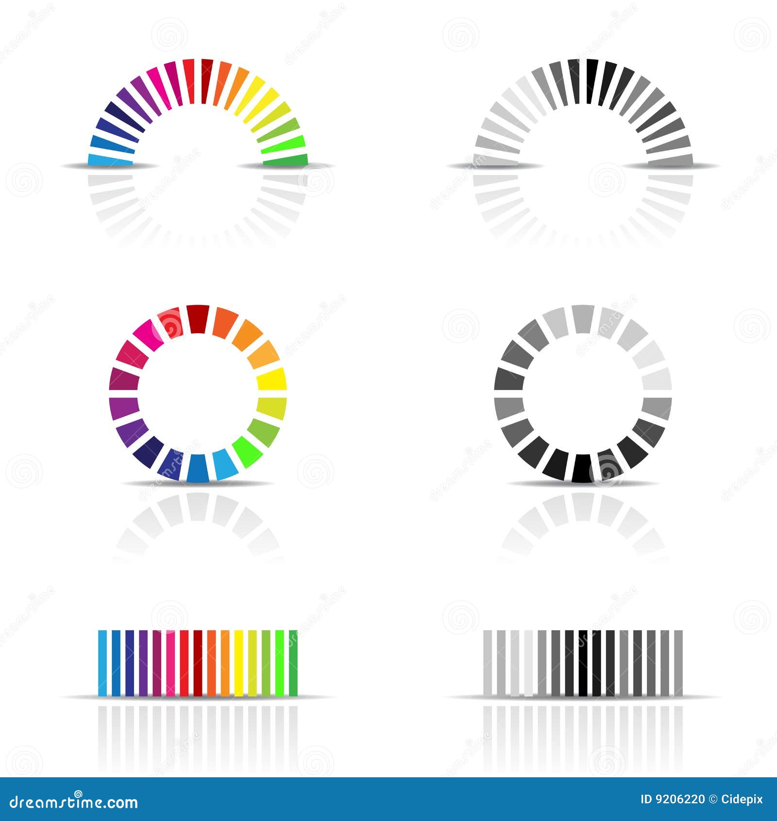 Color profile samples stock vector. Illustration of colourful - 9206220
