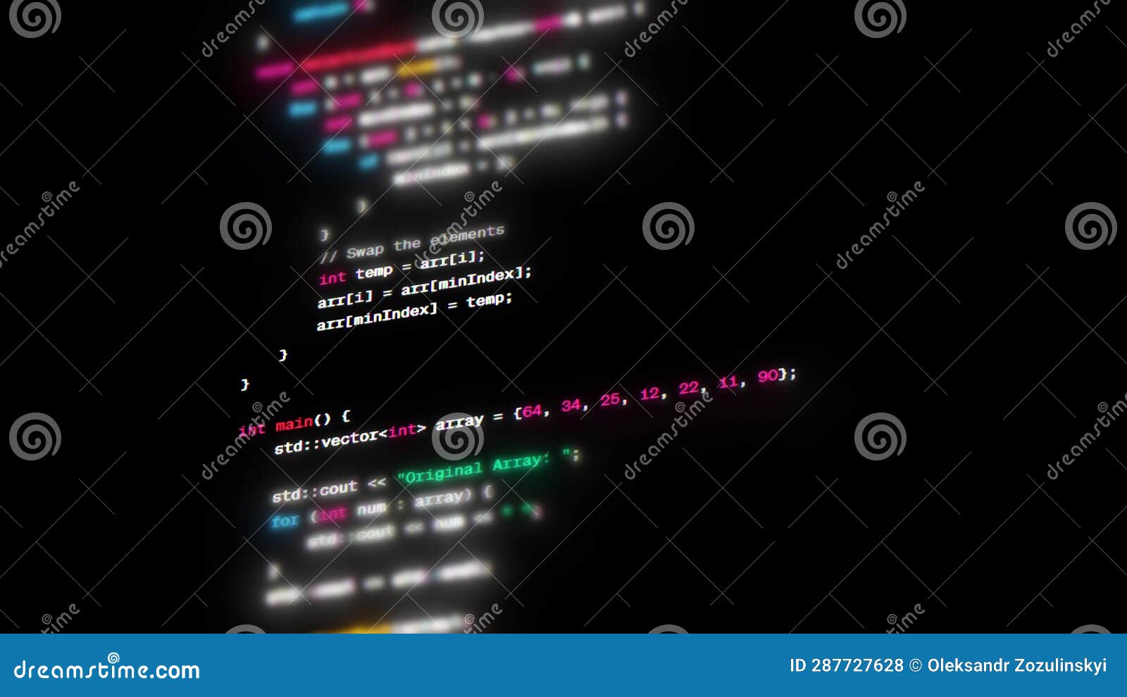 Color Programmer Coding Run Source Database Developer 3d Stock Illustration - Illustration of ...