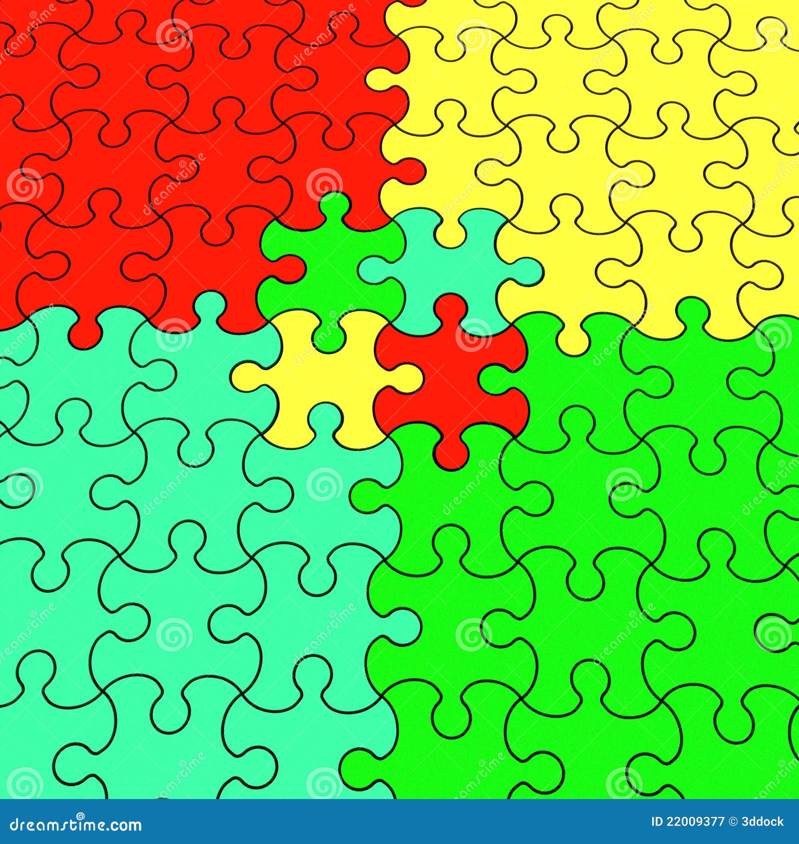 Color puzzle stock illustration. Illustration of connection - 22009377