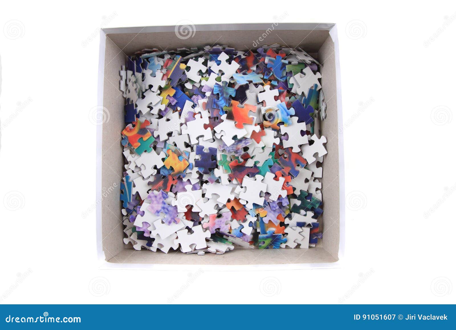 Color Puzzle in the Paper Box Stock Image - Image of school, kids: 91051607