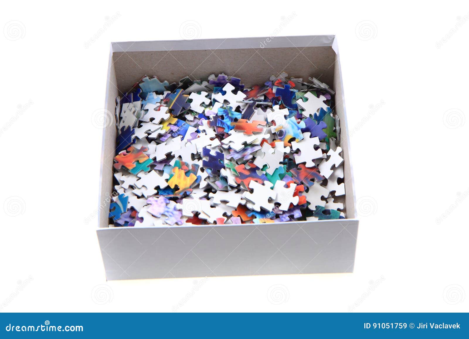 Color Puzzle in the Paper Box Stock Image - Image of childhood, game ...