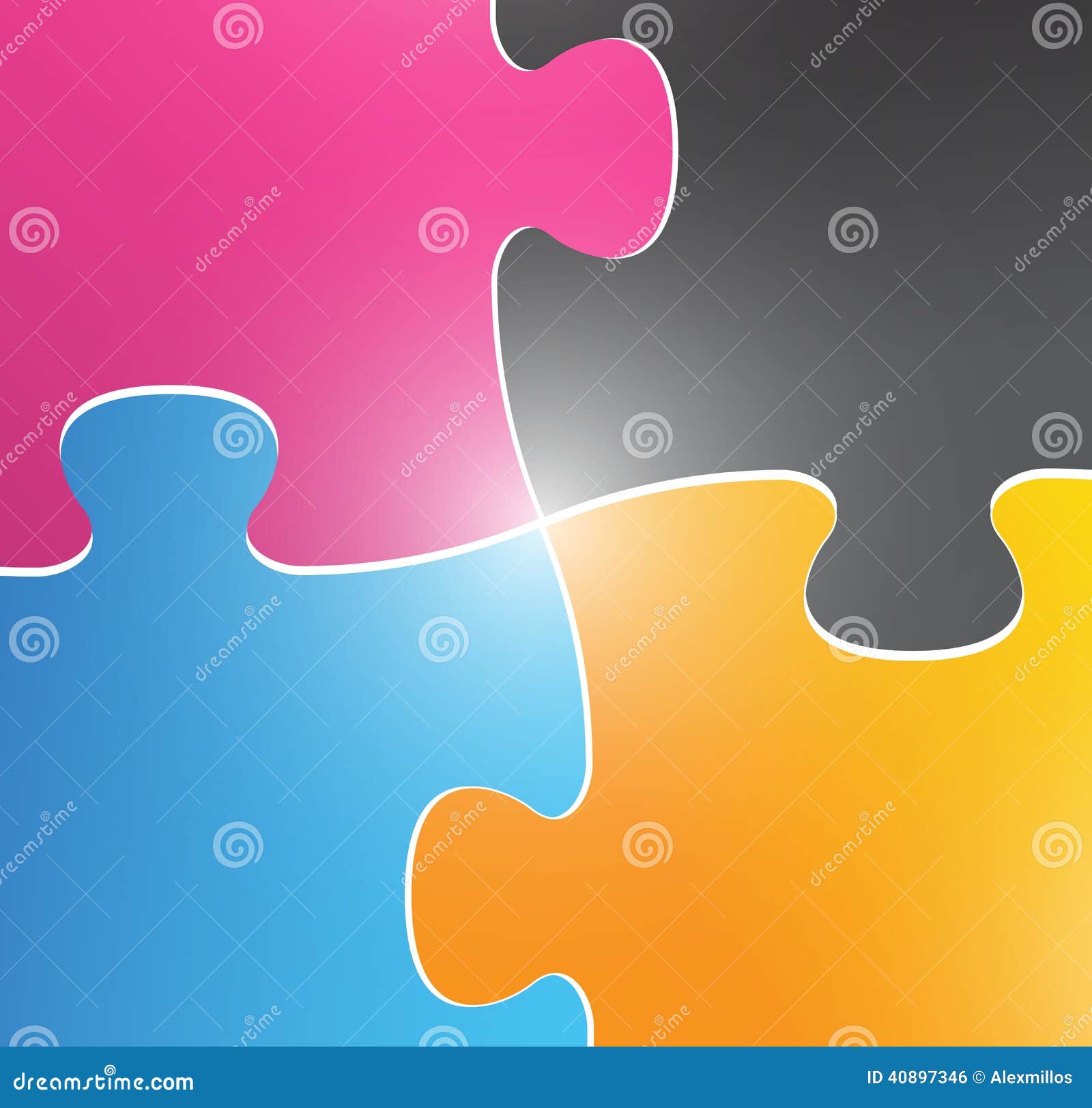 Color Puzzle Pieces Illustration Design Stock Illustration ...
