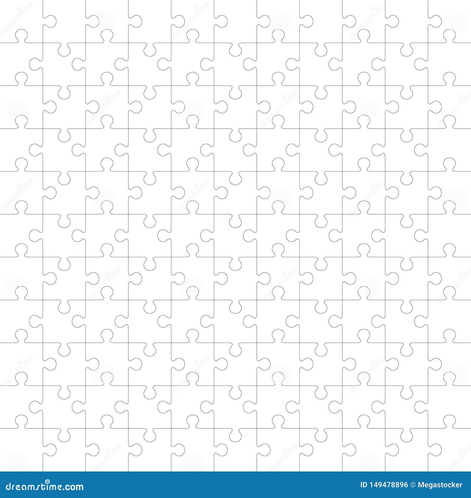 Puzzle Set. Vector Illustration Stock Vector - Illustration of puzzle ...