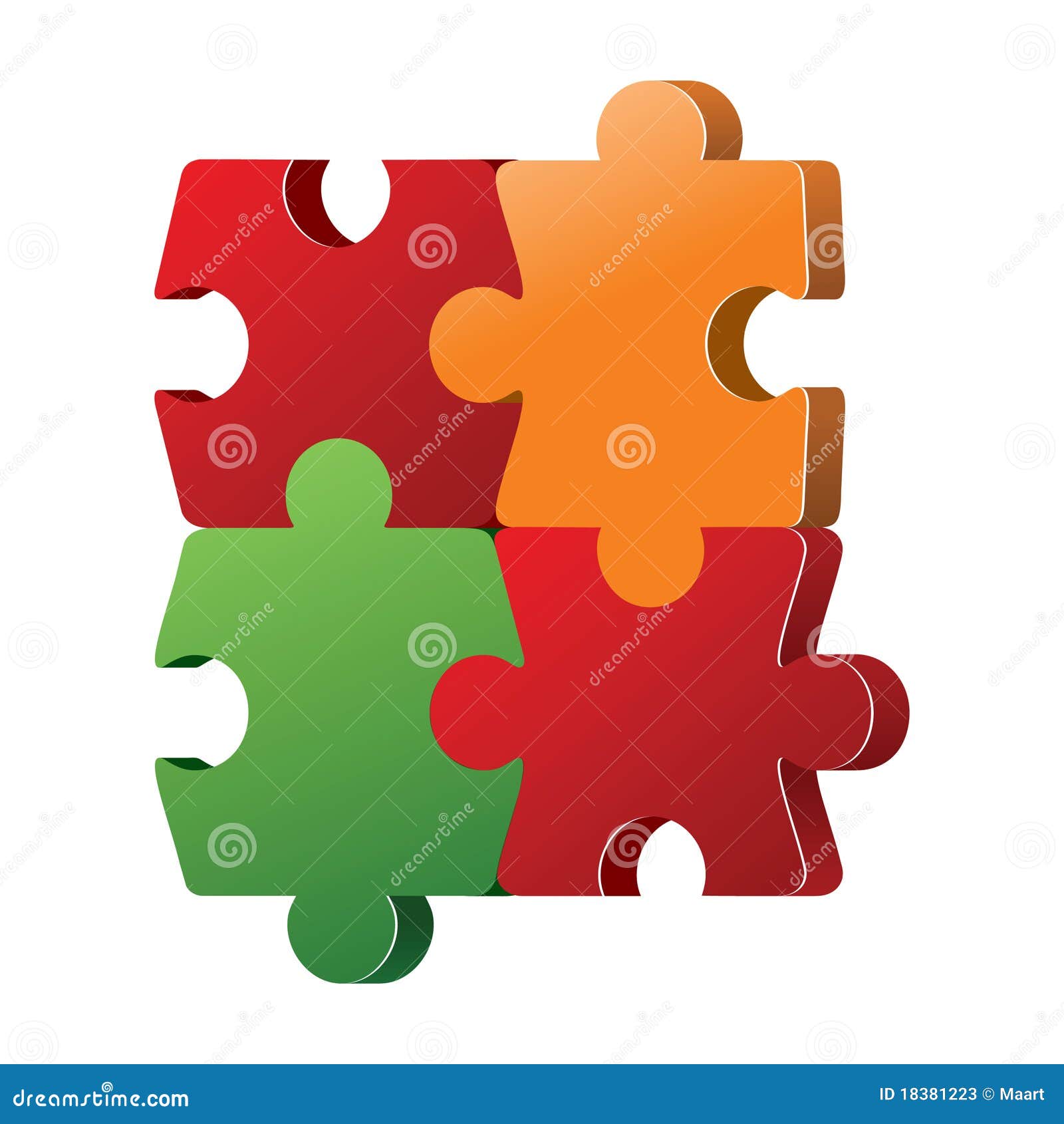 Color puzzles stock vector. Illustration of multi, connection - 18381223