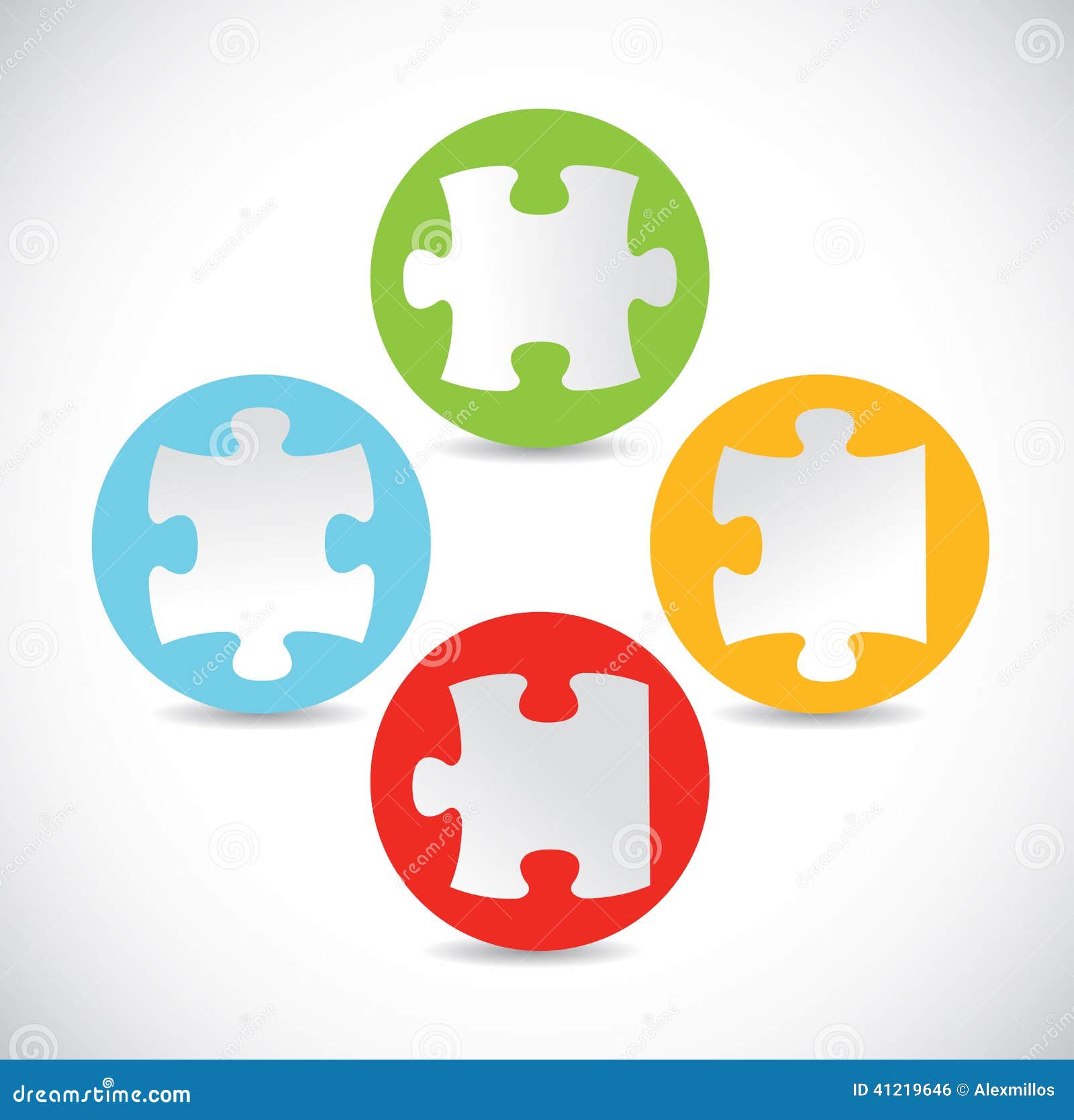 Color Puzzles Pieces Illustration Design Stock Illustration ...
