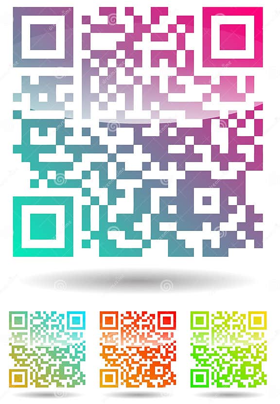 Color qr code stock vector. Illustration of code, alertness - 20336216