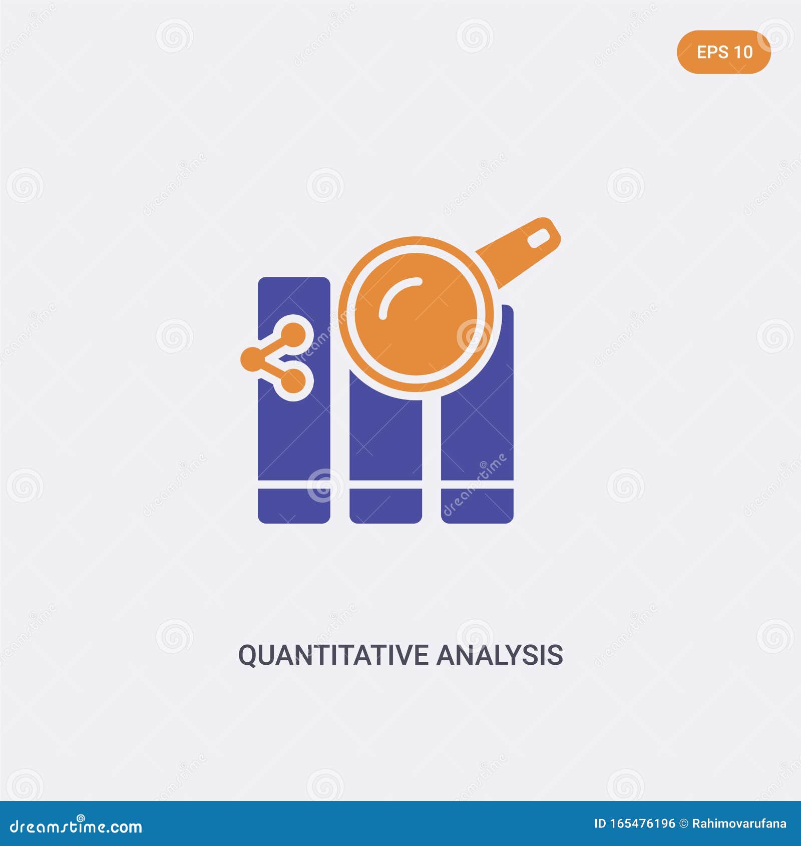 2 Color Quantitative Analysis Concept Vector Icon. Isolated Two Color ...