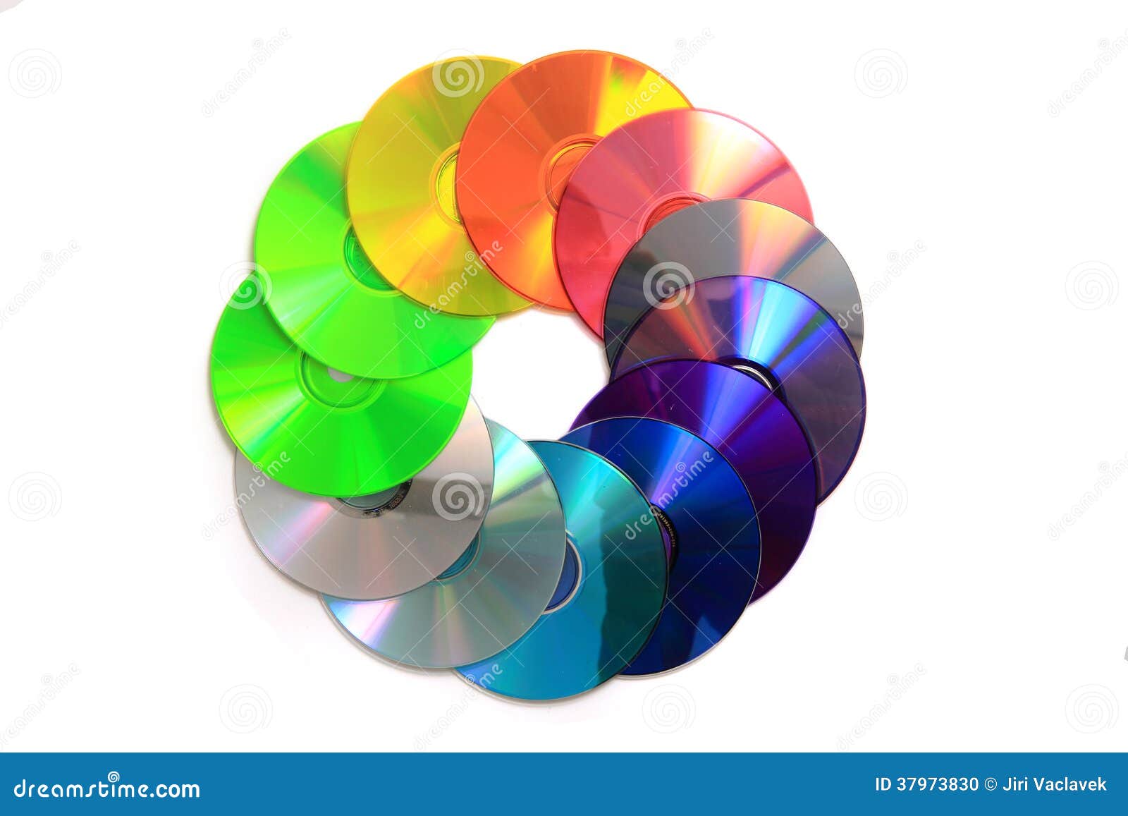 Color(rainbow) CD and DVD Media Stock Photo - Image of computer, sound ...