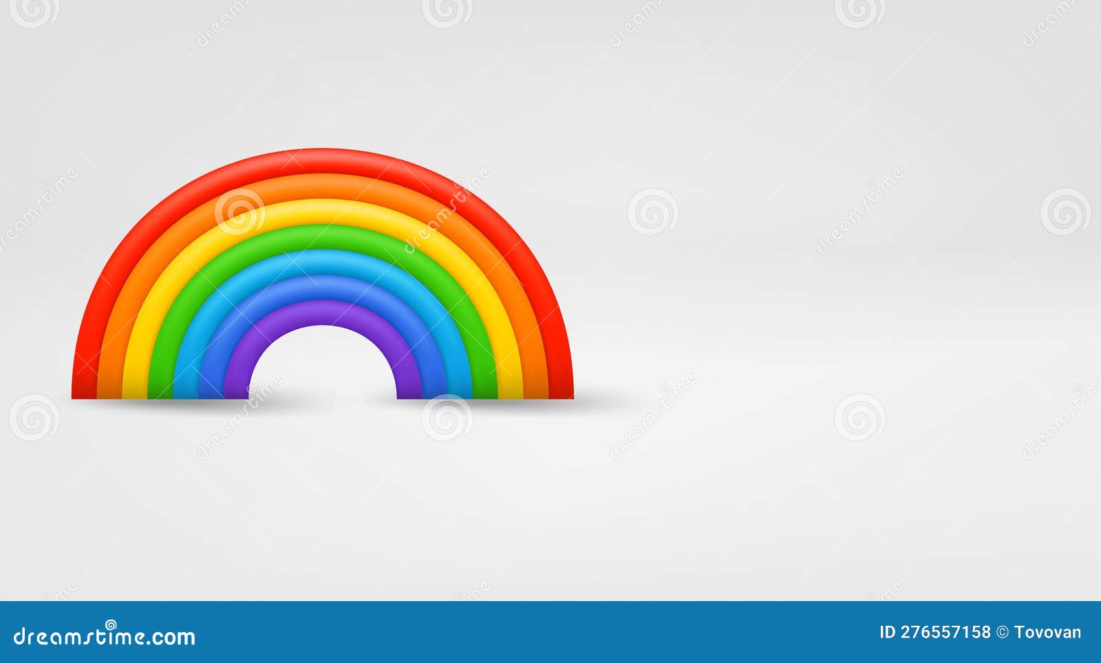Color Rainbow. 3d Vector Banner with Copy Space Stock Vector ...