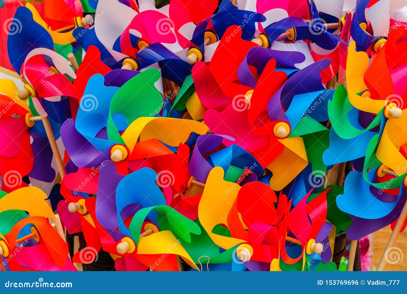 Color Rainbow of PVC Colored Curved Plastic. Stock Illustration ...