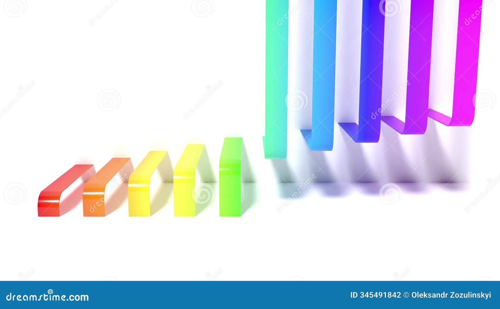 Color Rainbow Stage Shadow of Sun 3d Stock Illustration - Illustration ...