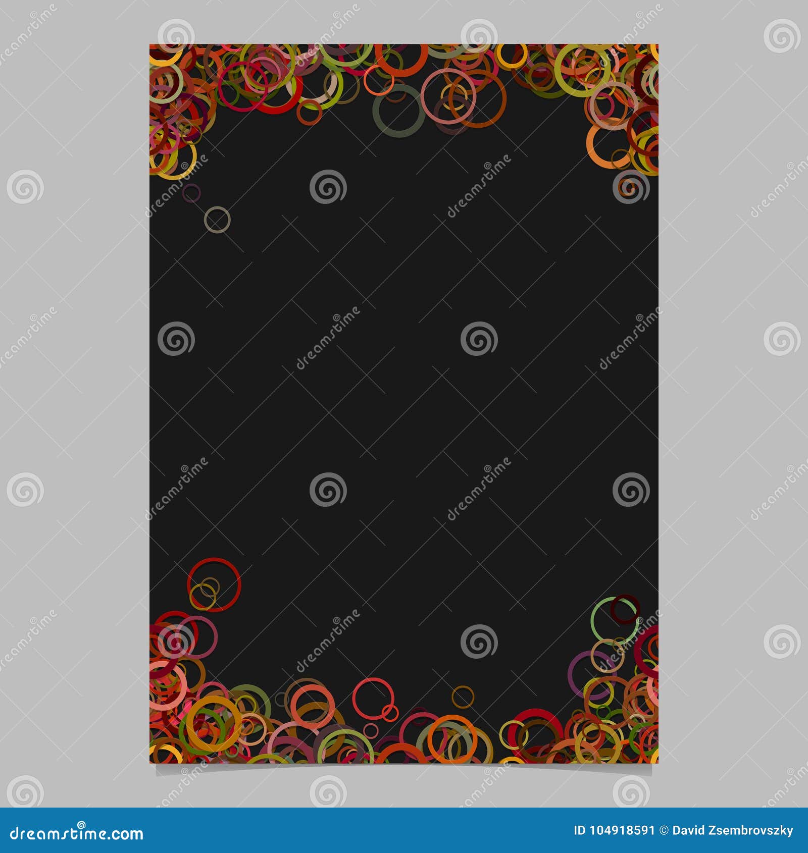 Random Circle Pattern Flyer Template - Trendy Vector Brochure ...