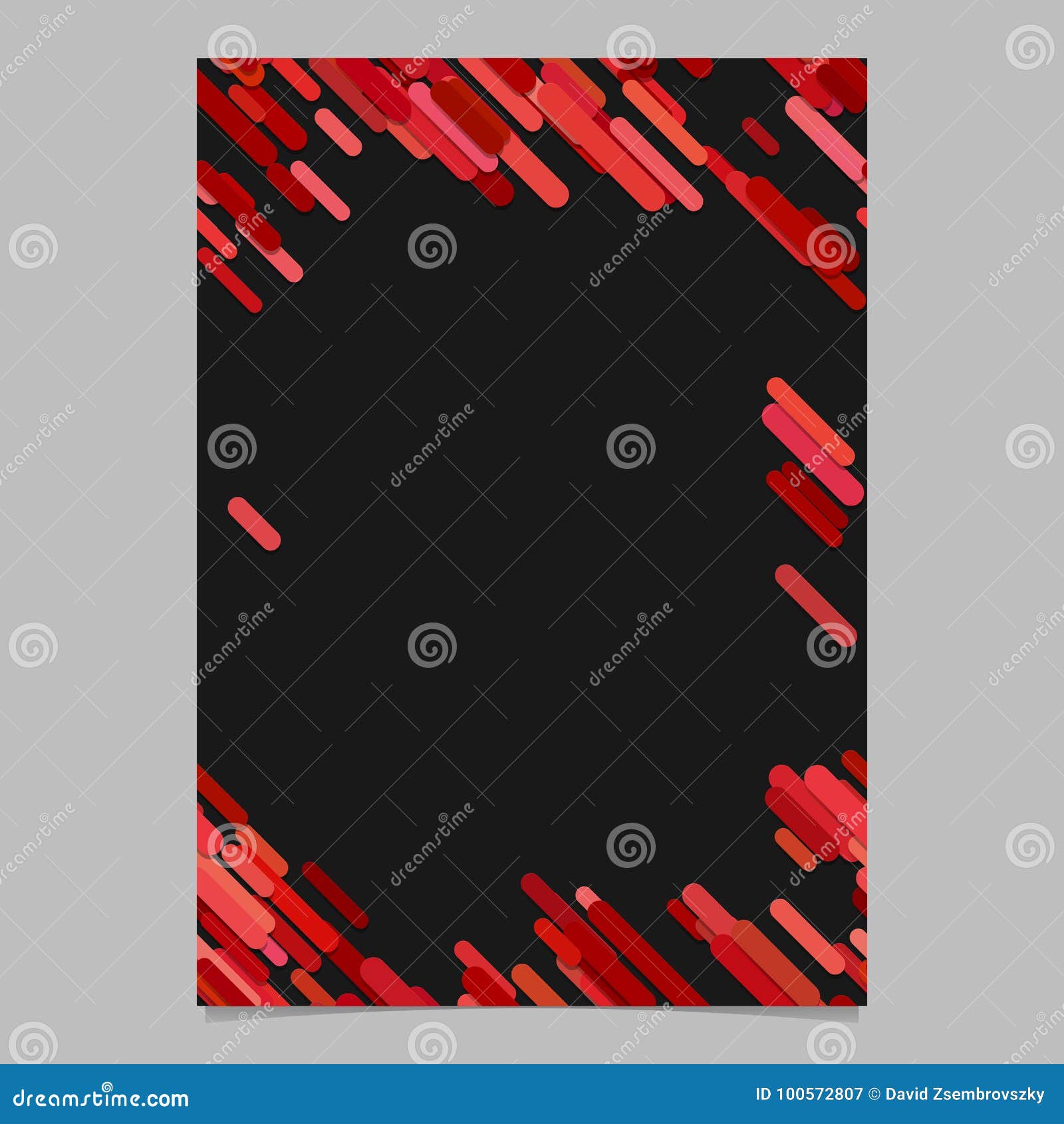 Color Random Diagonal Rounded Stripe Pattern Brochure Template - Trendy ...