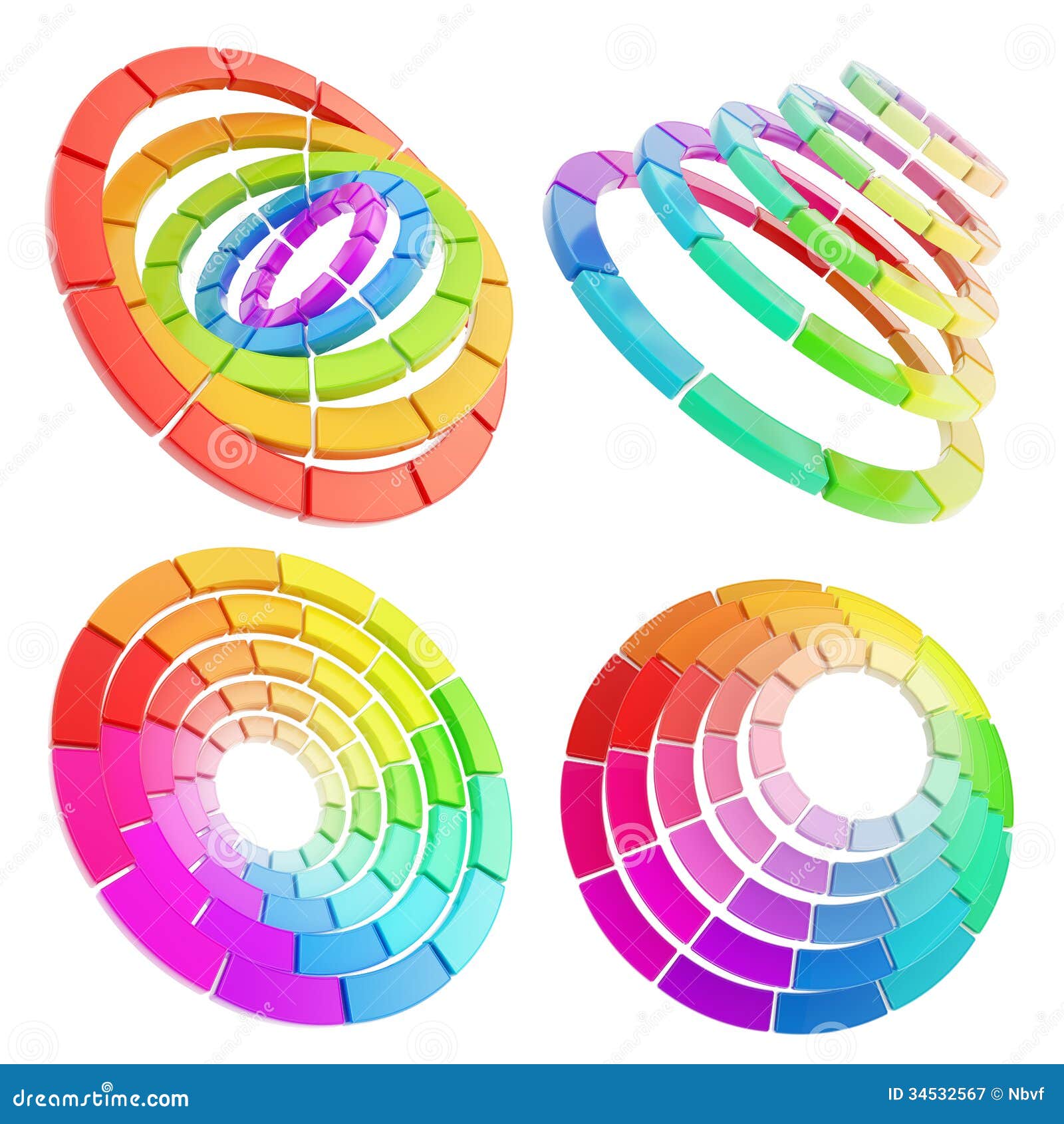 Color Range Spectrum Circle Round Palette Stock Illustration ...