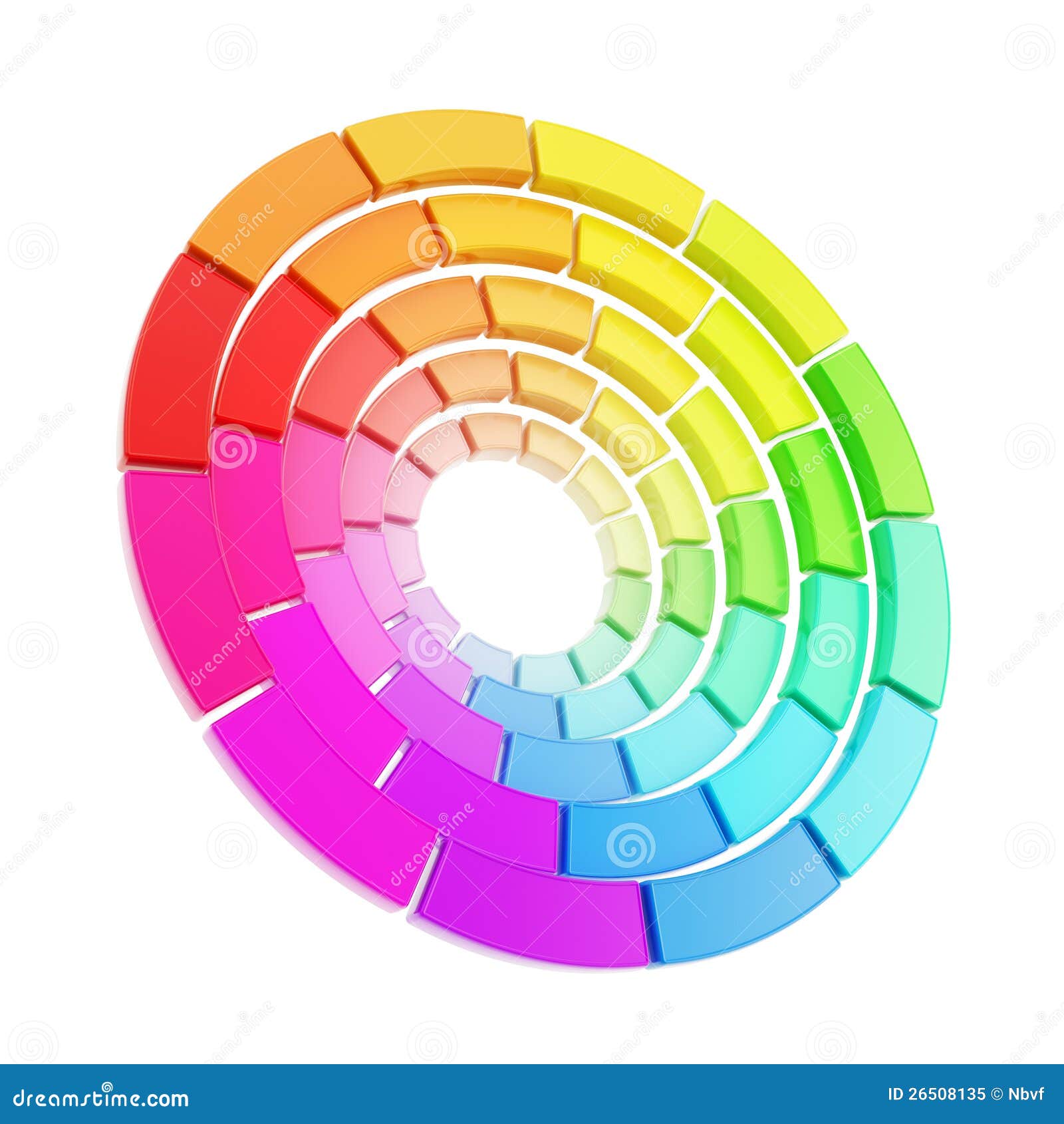 Color Range Spectrum Circle Round Palette Isolated Stock Illustration ...