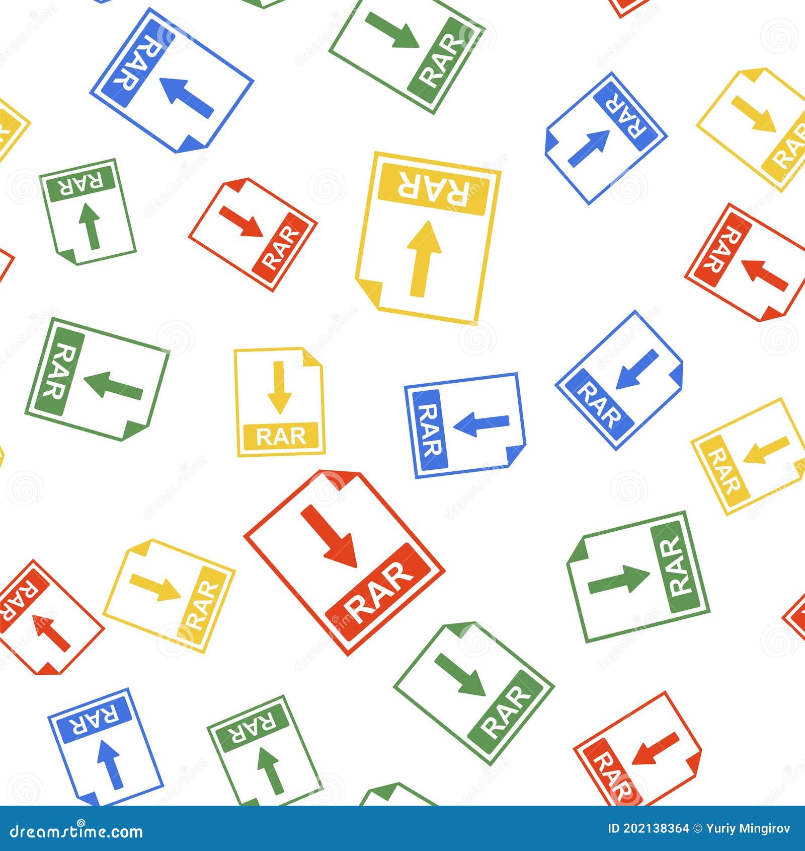 Color RAR File Document Icon. Download RAR Button Icon Isolated ...