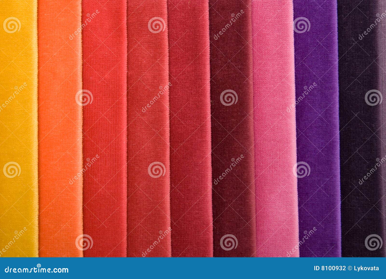 Color raw of fabric stock photo. Image of catalog, velvet - 8100932