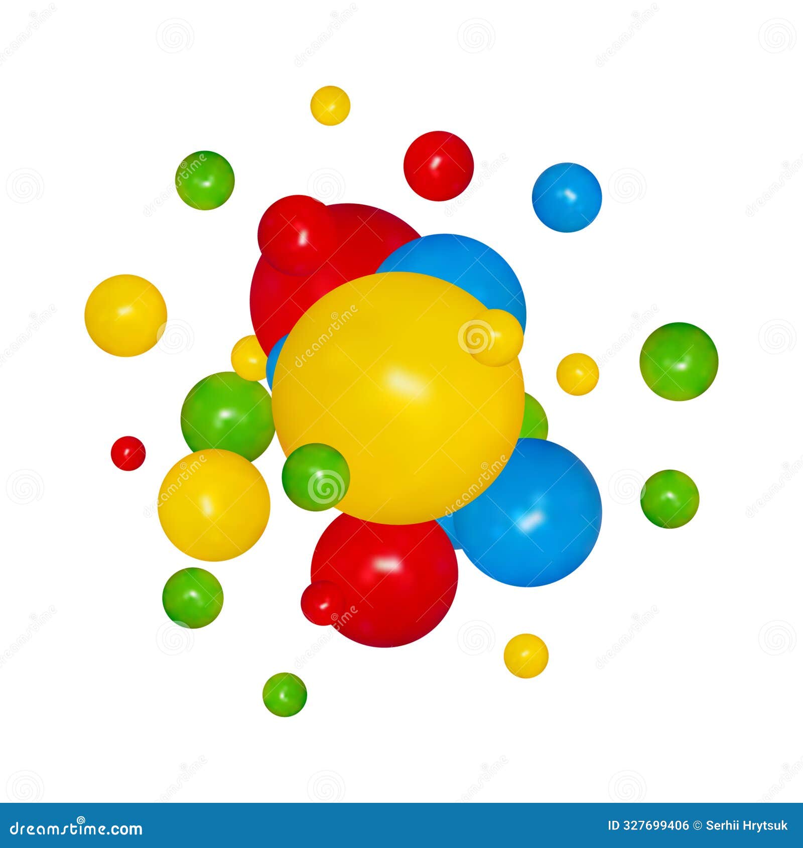 Color Realistic 3d Balls with Shadow. Design Element. EPS 10 Stock ...