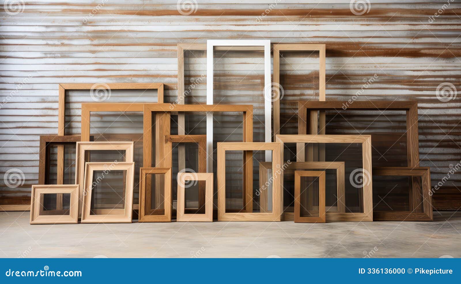 Color Rectangular Wood Frame Stock Illustration - Illustration of wood ...
