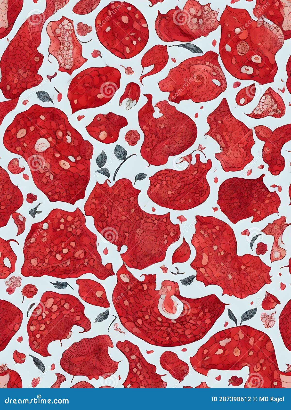 Color Red Rafflesia Seamless Patterns Vector Repeating Patterns Design ...