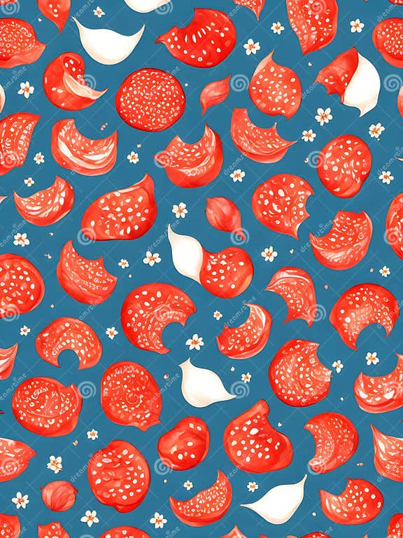 Color Red Rafflesia Seamless Patterns Vector Repeating Patterns Design ...