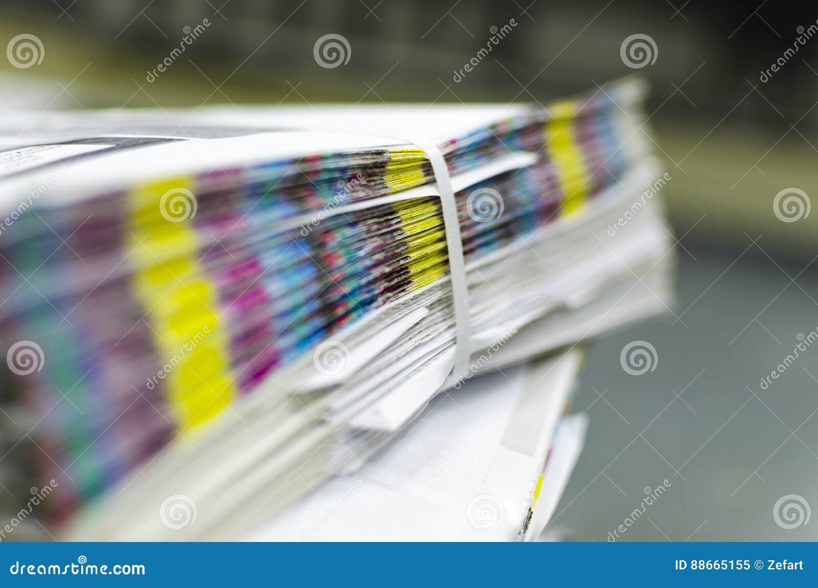 Color Reference Bars of Printing Paper Stock Image - Image of excess ...