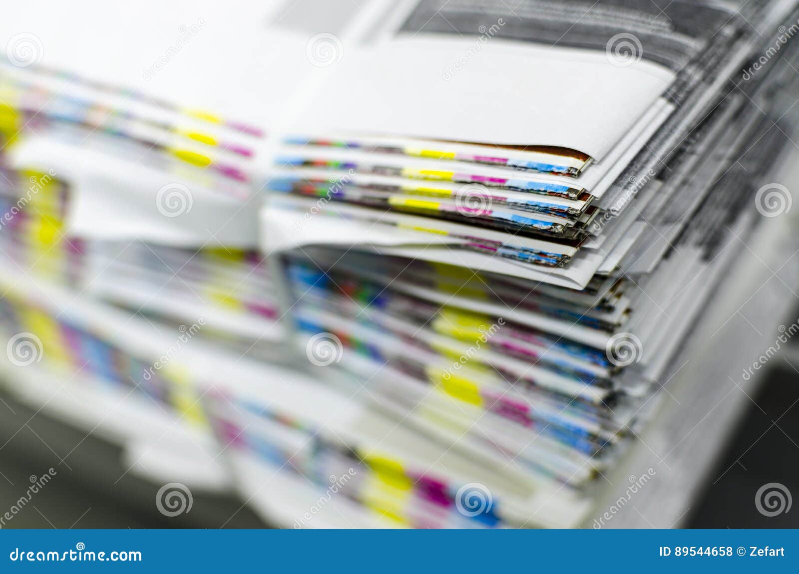 Color Reference Bars of Printing Paper Stock Photo - Image of colored ...